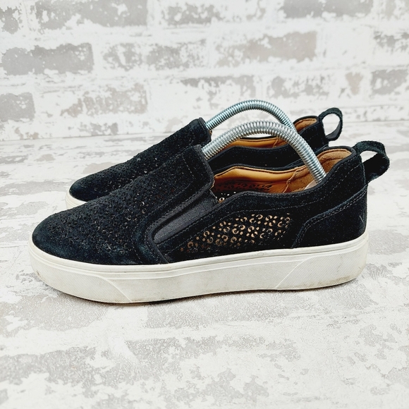 Vionic | Shoes | Vionic Splendid Midi Perf Laser Cut Slip On Black ...